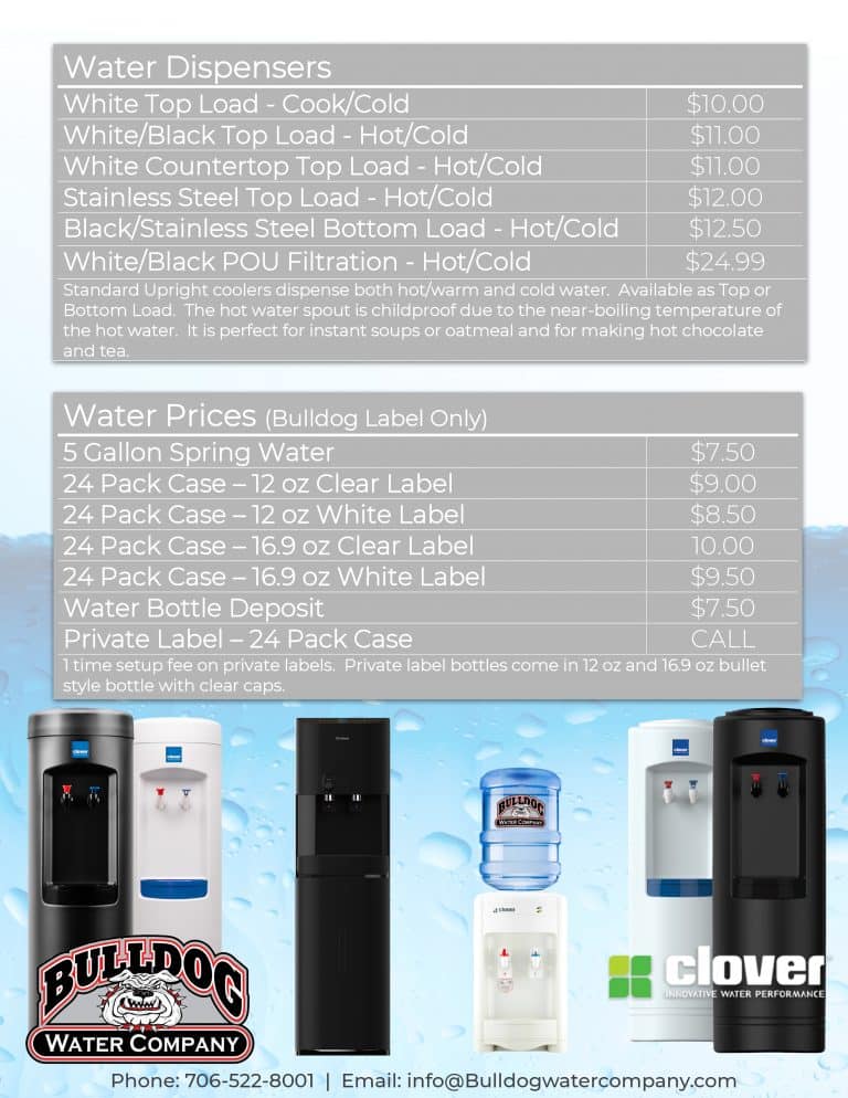 Bulldog Water Company | Water Delivery Northeast Georgia | Water Cooler